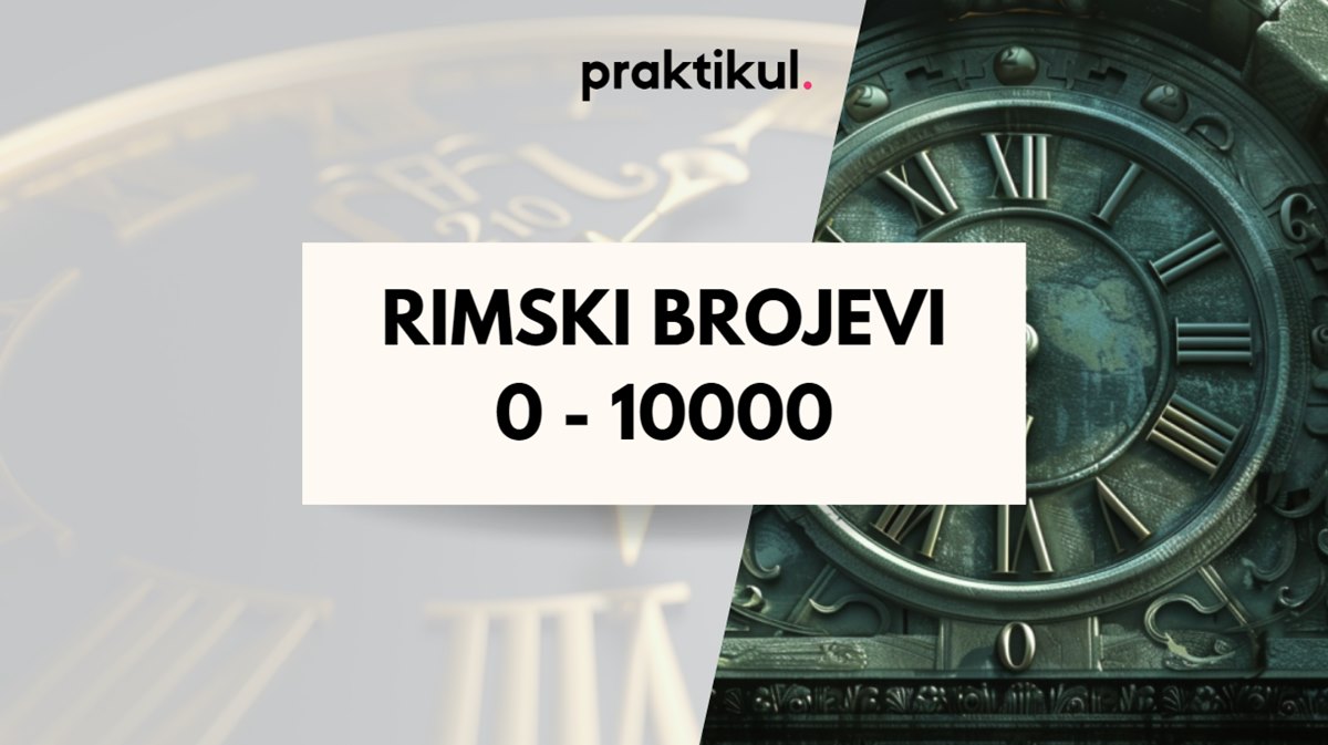 Rimski brojevi do 100 - 1000 - 10000 | Detaljno objašnjenje